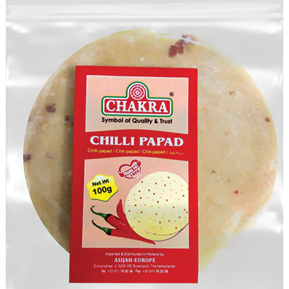 Chakra Chilly Papad 100g - Amazing Oriental